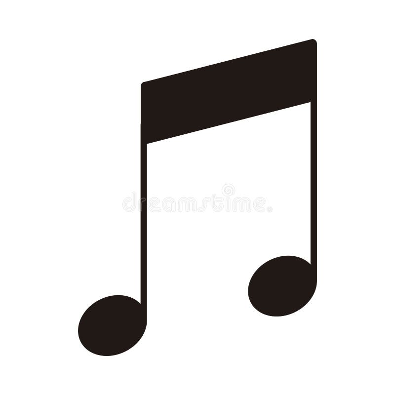 Octava Nota Musical Aislada Ilustración del Vector - Ilustración de ...