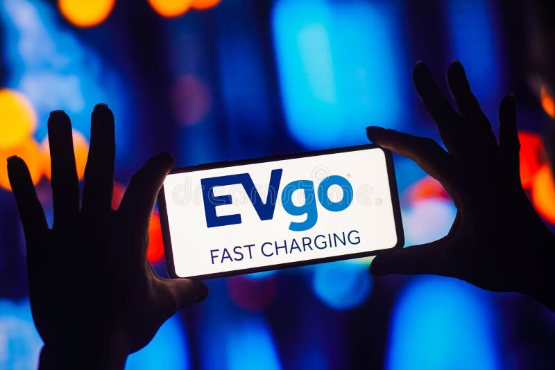 October 17, 2022, Brazil. in this Photo Illustration, the EVgo Logo is ...