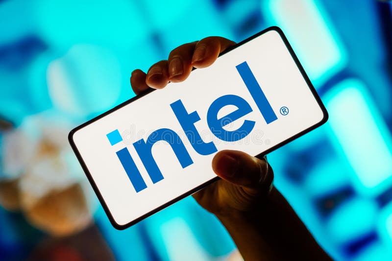 October 24, 2023, Brazil. in this Photo Illustration, the Intel Logo is ...