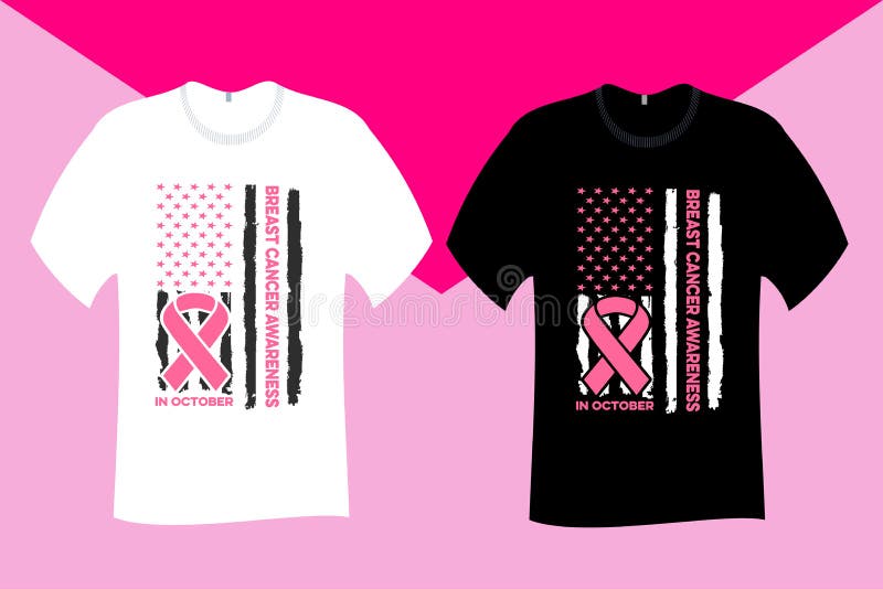 In October Breast Cancer Awareness T Shirt Design Stock Vector