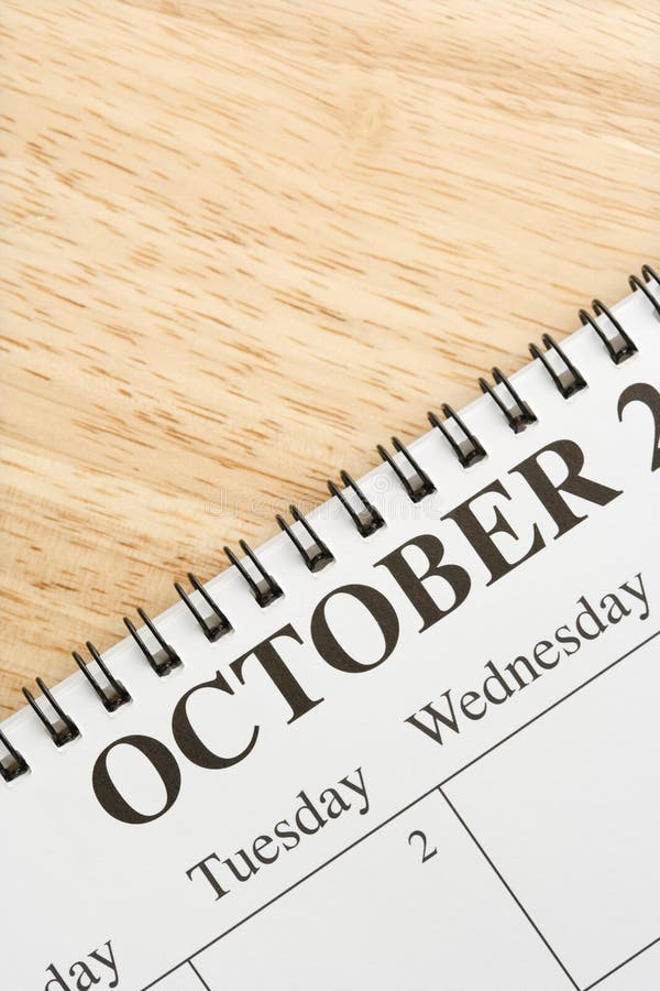 October on calendar. stock image. Image of appointment - 2431561