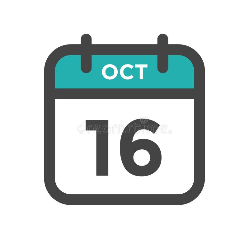 October 16 Calendar Day or Calender Date for Deadlines or Appointment ...