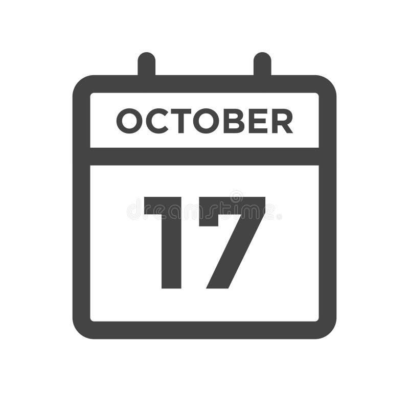 October 17 Calendar Day or Calender Date for Deadlines or Appointment ...