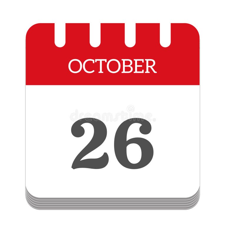 October 26 Calendar Stock Illustrations – 235 October 26 Calendar Stock ...