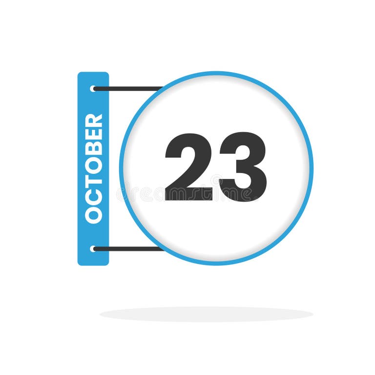 October 23 Calendar Icon. Date, Month Calendar Icon Vector Illustration ...