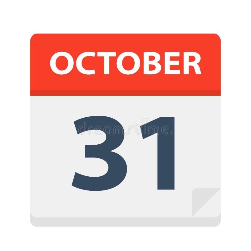 31 October calendar stock vector. Illustration of halloween - 32398157