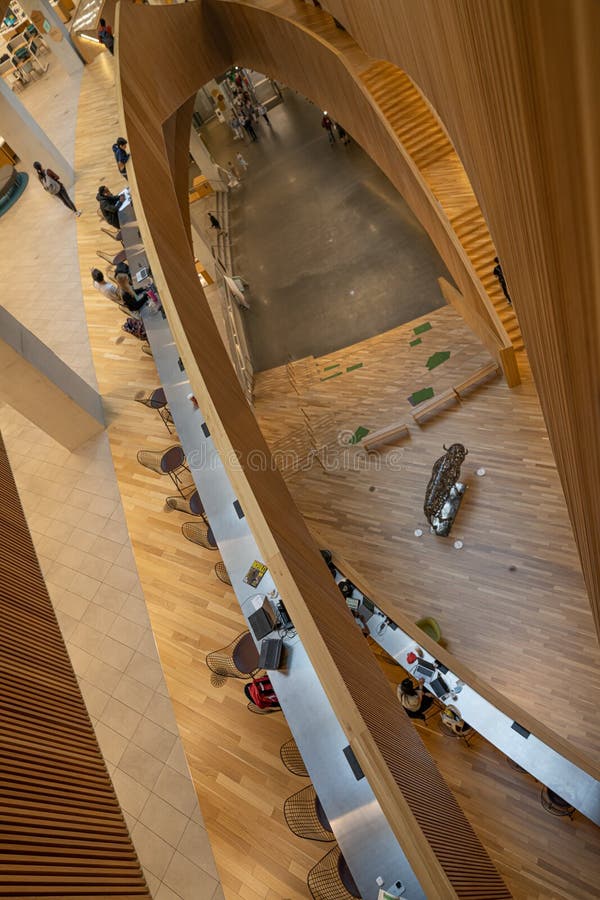 October 7 2022 - Calgary, Alberta - Interior of the New Calgary Central ...