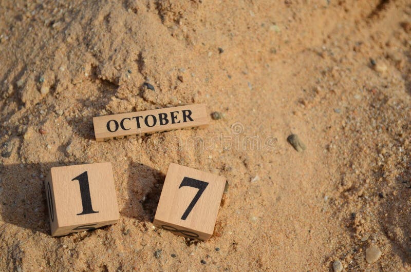 October 17, Cover Design with Number Cube. Stock Photo - Image of 2022 ...