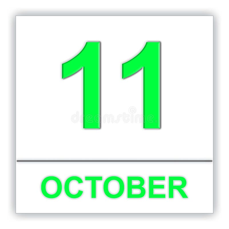 October 11. Day on the Calendar Stock Illustration - Illustration of ...