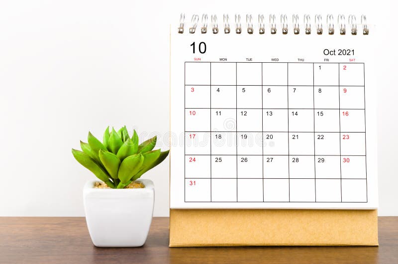 October 2021 desk calendar stock photo. Image of freedom - 230751750
