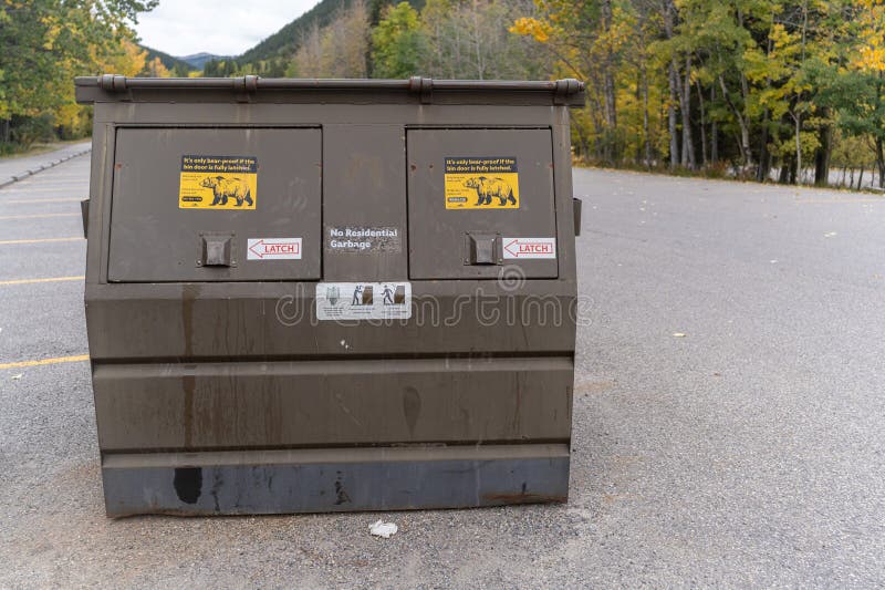 October 1 2024 - Elbow Falls Alberta Canada - Bear Proof Bin for ...