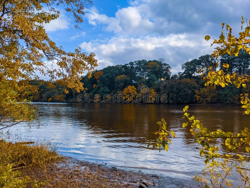 October Fall Colors at the Raritan River in New Jersey Stock Image ...
