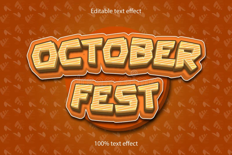 October Fest Texture Chocolate Background Text Effect Stock Vector ...