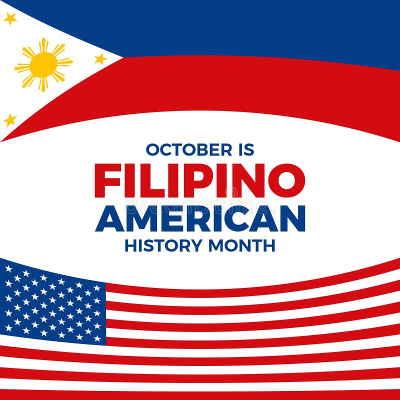 October is Filipino American History Month Vector Illustration Stock ...