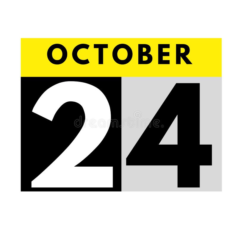 October 24 . Flat daily Calendar Icon .date ,day, Month Stock ...
