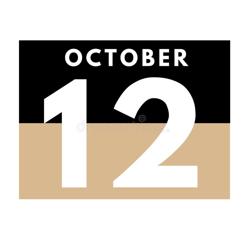 October 12 . Flat daily Calendar Icon .date ,day, Month Stock ... October 12 . Flat daily Calendar Icon .date ,day, Month Stock ...