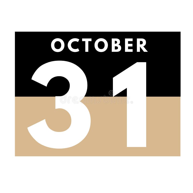 October 31 . Flat daily Calendar Icon .date ,day, Month Stock ...