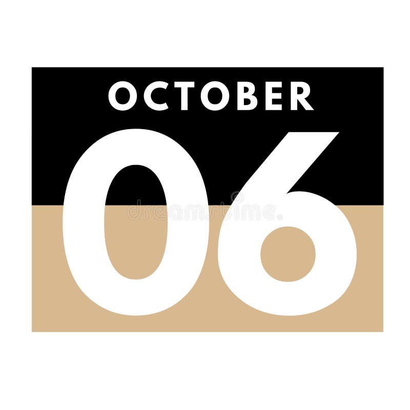 October 6 . Flat daily Calendar Icon .date ,day, Month Stock ... October 6 . Flat daily Calendar Icon .date ,day, Month Stock ...
