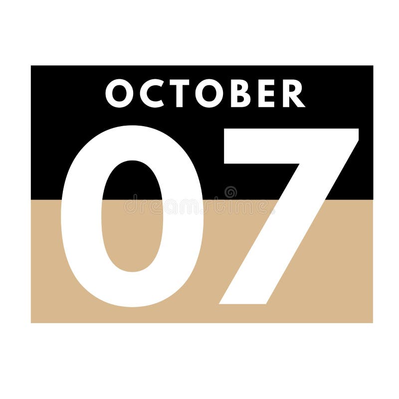 October 7 Day Calendar Stock Illustrations – 139 October 7 Day Calendar ...