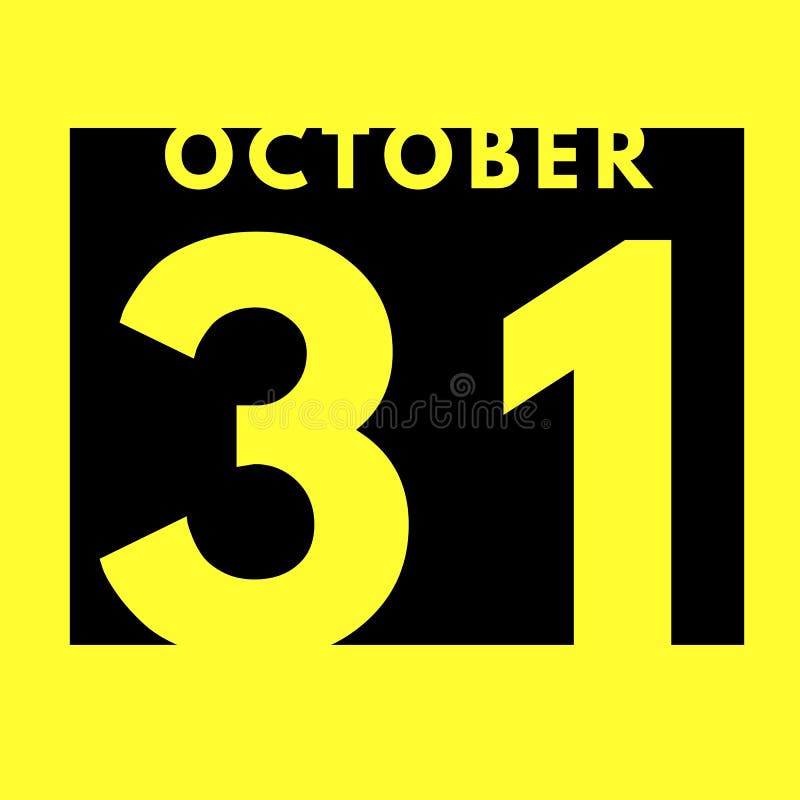 October 31 . Flat Modern daily Calendar Icon .date ,day, Month Stock ...
