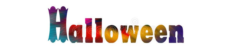 October Holidays, Halloween. Text Effect on White Background Stock ...