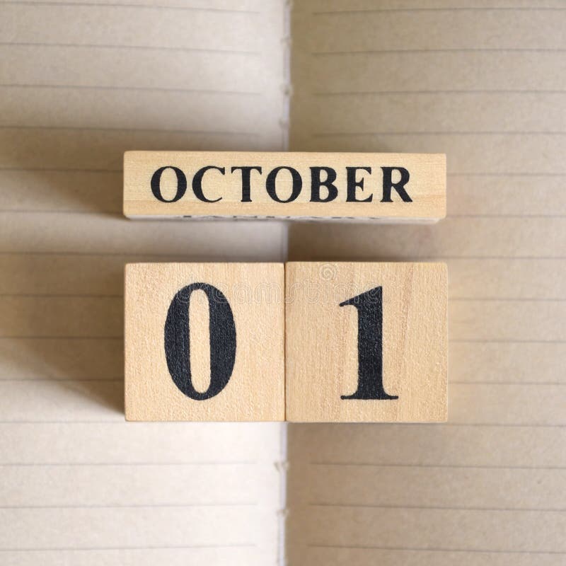 October 01, Icon Design with Number Cube. Stock Image - Image of ...
