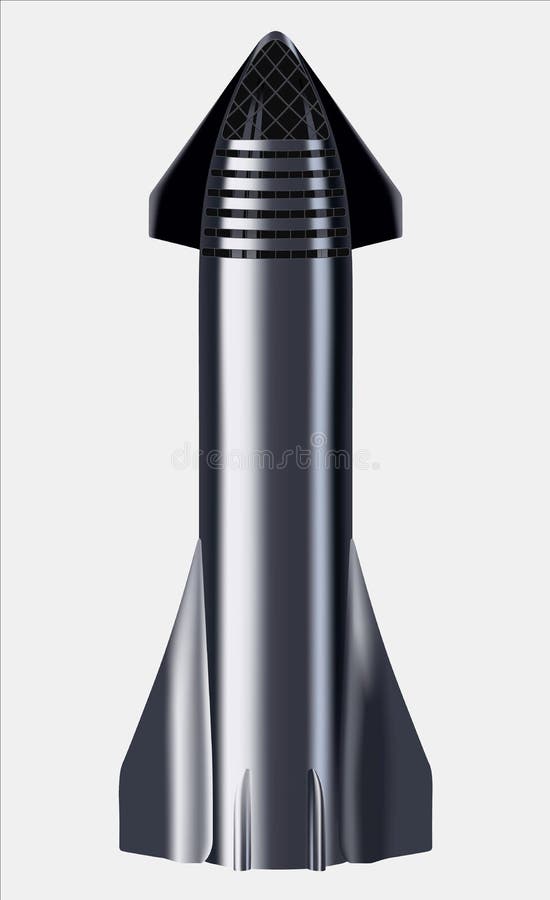 October 8, 2019: Illustration of the Starship Rocket, Concept by SpaceX ...