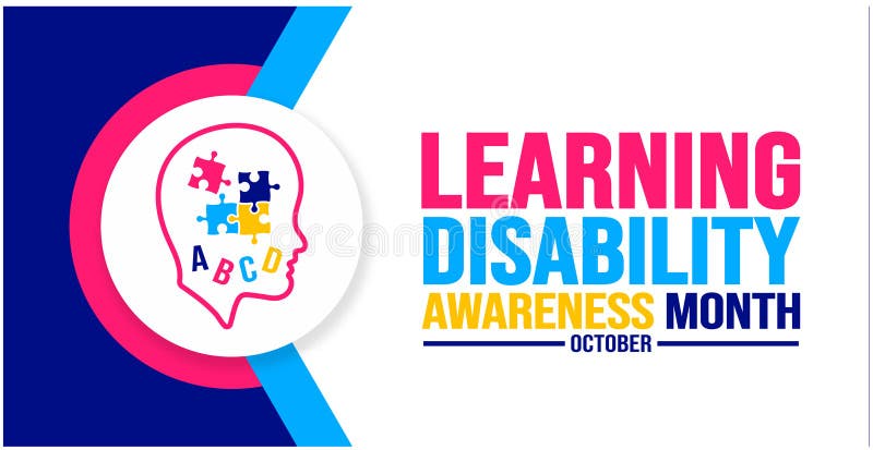 October is Learning Disability Awareness Month Background Template Use ...