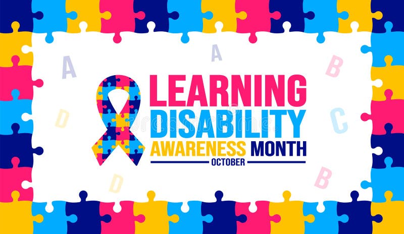 October is Learning Disability Awareness Month Background Template Use ...