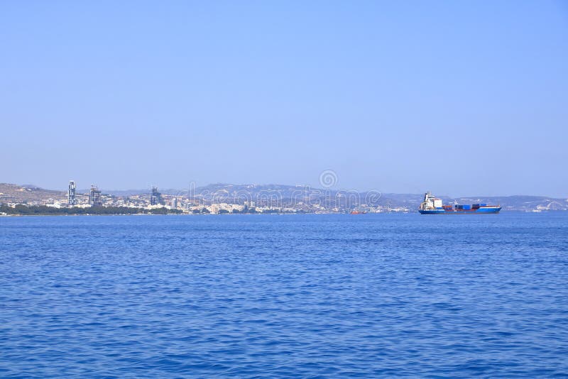 October 06 2020 - Limassol, Cyprus: Large Container Ships Waiting in ...