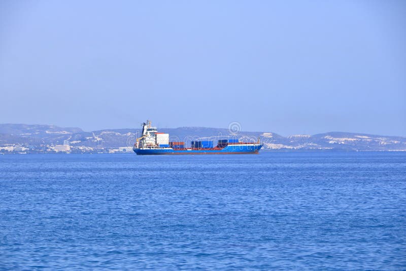 October 06 2020 - Limassol, Cyprus: Large Container Ships Waiting in ...