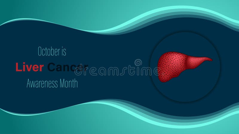 October is Liver Cancer Awareness Month, Vector Illustration Stock ...