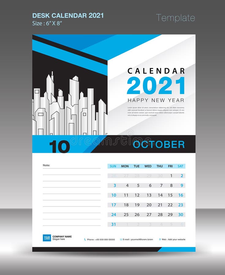 Set Blue Desk Calendar 2017 Template Design, Cover Desk Calendar Stock ...