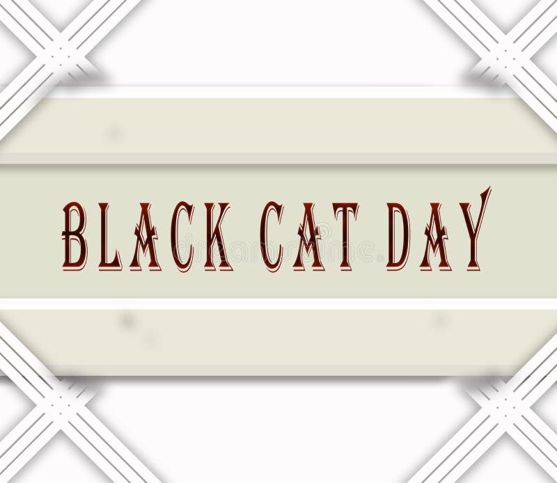 October Month, Day of October.Black Cat Day, on White Background Stock ...
