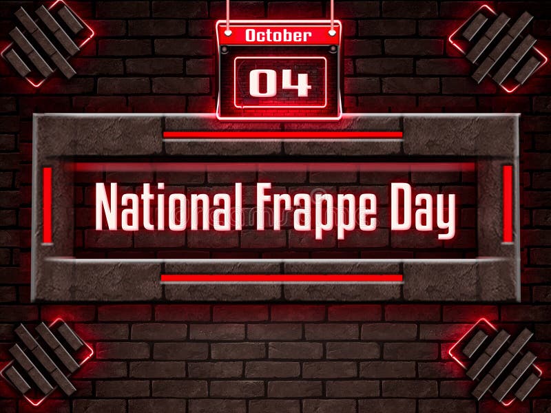 04 October, National Golf Day, Neon Text Effect on Bricks Background ...