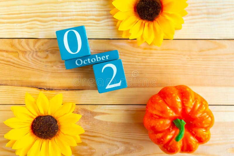 October 2, Number Cube Design Stock Photo - Image of conceptual, number ...