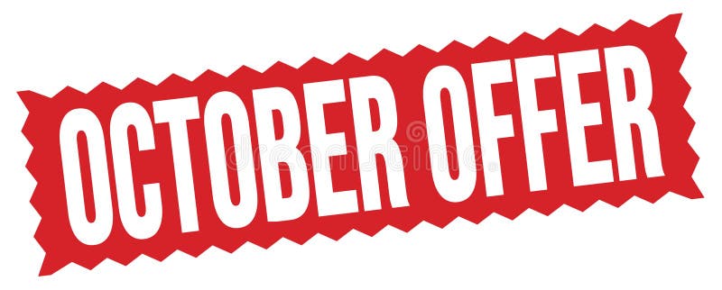 OCTOBER OFFER Text Written on Red Stamp Sign Stock Illustration ...