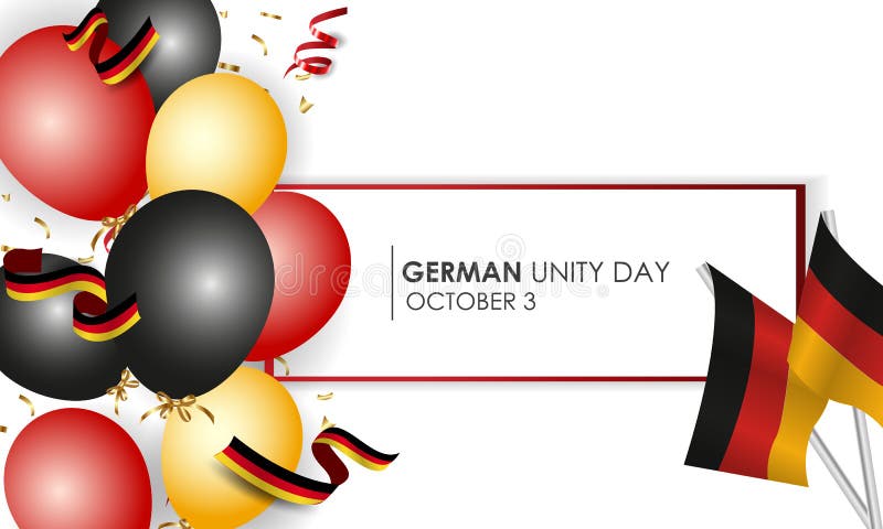 October 3rd. Flag for the Day of German Unity of Germany. Balls ...