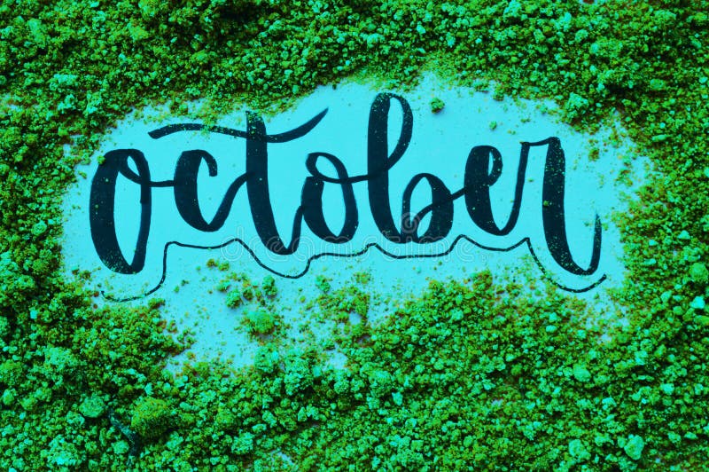 October S New Green Line with Sand Stock Photography Stock Image ...