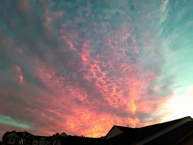 October sky stock photo. Image of colorful, sunset, october - 162800322