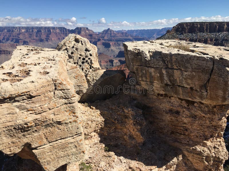 October at South Rim of Grand Canyon, Arizona. Stock Photo - Image of ...