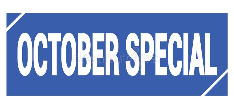 OCTOBER SPECIAL Text Written on Blue Stamp Sign Stock Illustration ...