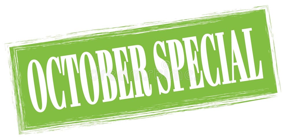 OCTOBER SPECIAL Text Written on Green Stamp Sign Stock Illustration ...