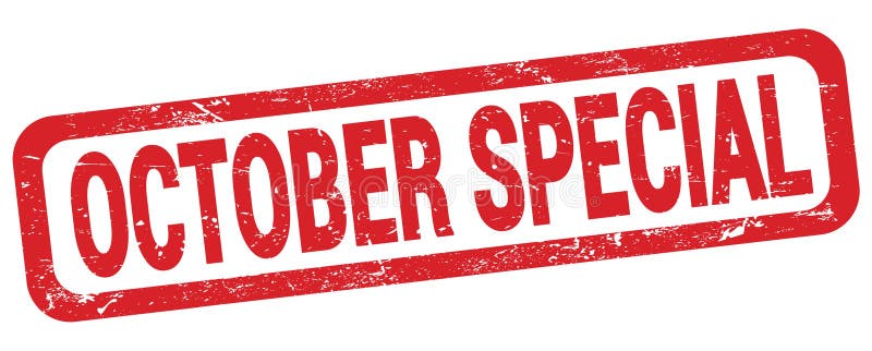 OCTOBER SPECIAL Text Written on Red Rectangle Stamp Stock Illustration ...