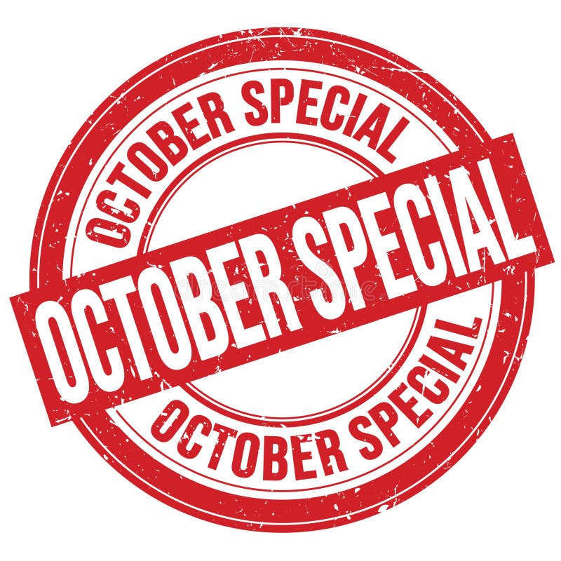 OCTOBER SPECIAL Text Written on Red Round Stamp Sign Stock Illustration ...