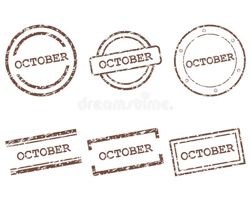 October stamps stock vector. Illustration of sale, marketing - 159827206