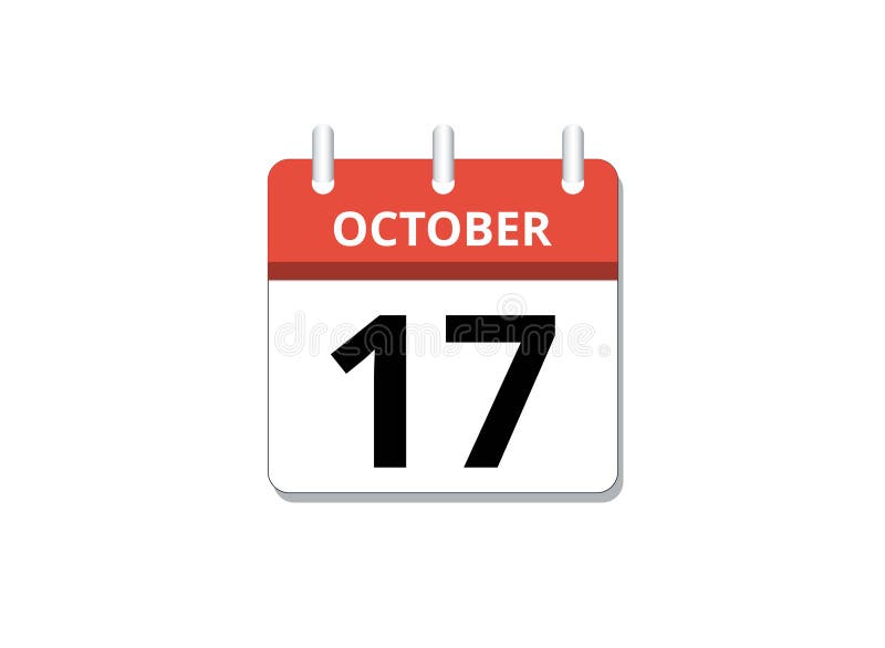 October, 1st Calendar Icon Vector, Concept of Schedule, Business and ...
