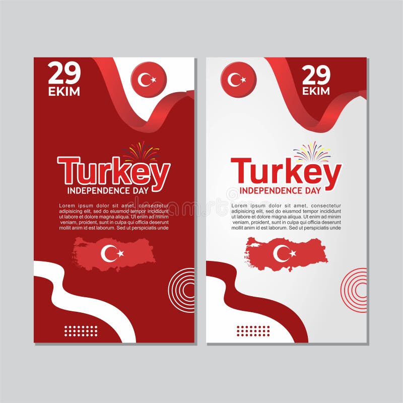 29 October Turkey Day 29 Ekim Turkish Republic Day Stock Illustration ...