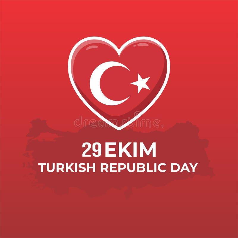 29 October Turkey Day 29 Ekim Turkish Republic Day Stock Illustration ...