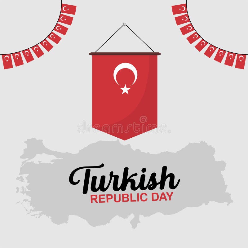 29 October Turkey Day 29 Ekim Turkish Republic Day Stock Illustration ...